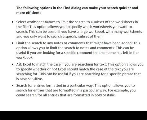 Solved Which Of The Following Are Options In The Find And Replace