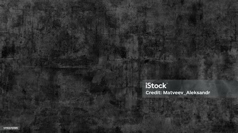 Abstract Black Wall Texture For Pattern Background Wide Panorama