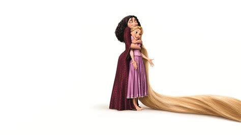Mother Gothel And Rapunzel Disney Film Tangled 2010 Animated Wallpaper