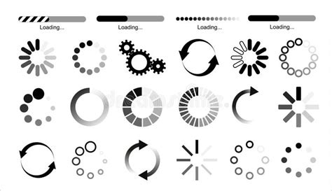 Load Icon Loading Circle Website Buffer Loader Or Preloader Stock Illustration Illustration