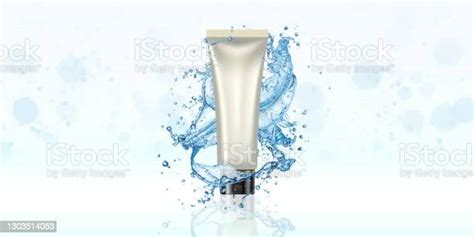 물 표면에 배치 된 미용 제품 순수 물 스킨 케어 제품 여성 제품 천연 스킨 케어 컨셉 3d 일러스트 0명에 대한 스톡 사진 및 기타 이미지 Istock