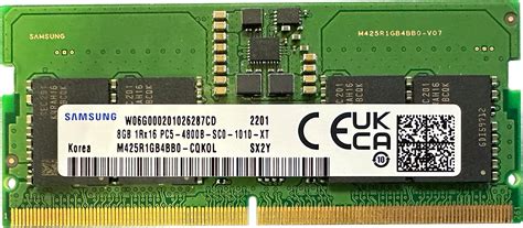 8gb Ddr5 4800mhz Sodimm Pc5 38400 Cl40 1rx16 1 1v So Dimm 262 Pin Laptop Módulo De