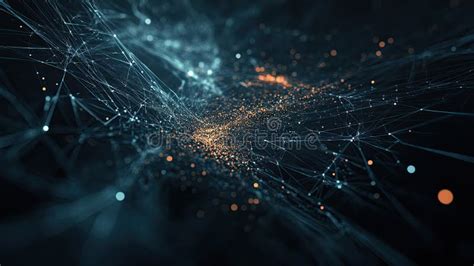 Abstract Network Connection Digital Data Flow Technology Background Stock Illustration