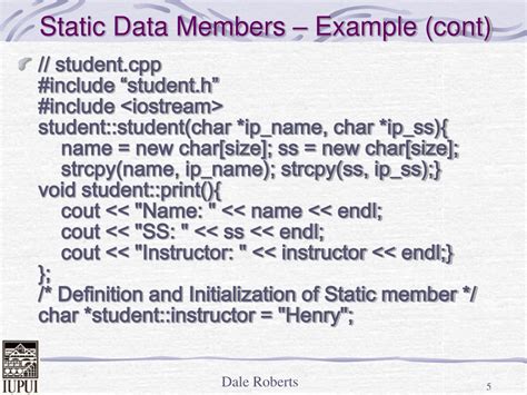 Ppt Static Data Members And Functions In C Powerpoint Presentation
