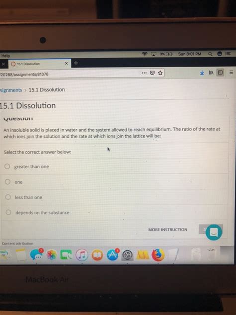 Solved Help 15 1 Dissolution 20268 Assignments 81378