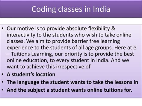 Ppt Coding Classes In India Powerpoint Presentation Free Download