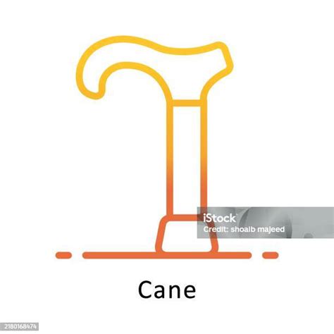 지팡이 벡터 외곽선 그라디언트 디자인 아이콘입니다 흰색 배경에 자원 봉사 기호 Eps 10 파일 가득 찬에 대한 스톡 벡터 아트 및 기타 이미지 Istock