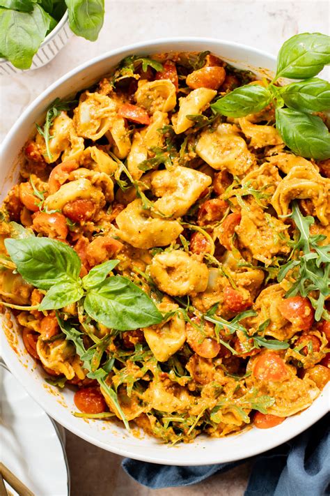 Pesto Tortellini Pasta Salad This Savory Vegan