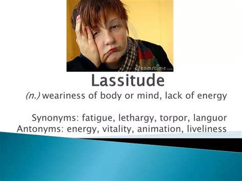 Ppt Lassitude Powerpoint Presentation Free Download Id2062731
