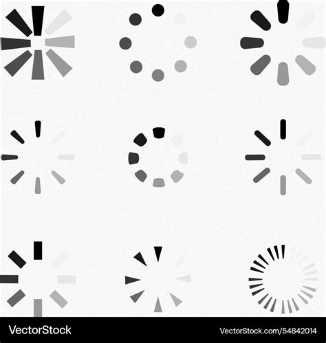 Loading Icon Set Buffer Loader Or Preloader Vector Image