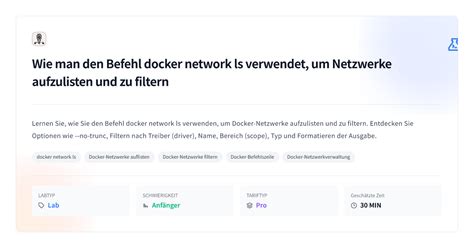 wie man den befehl docker network ls verwendet um netzwerke