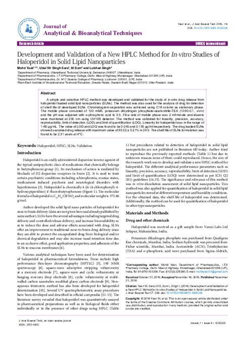 Pdf Development And Validation Of A New Hplc Method For Determination Of Lamotrigine And
