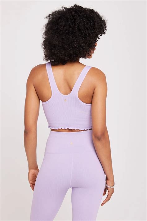Spiritual Gangster Amor Seamless Crop Tank Dark Wisteria Work It Out