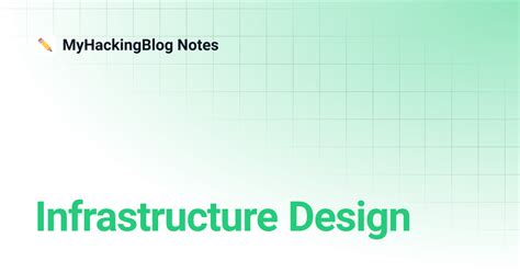 Infrastructure Design Myhackingblog Notes
