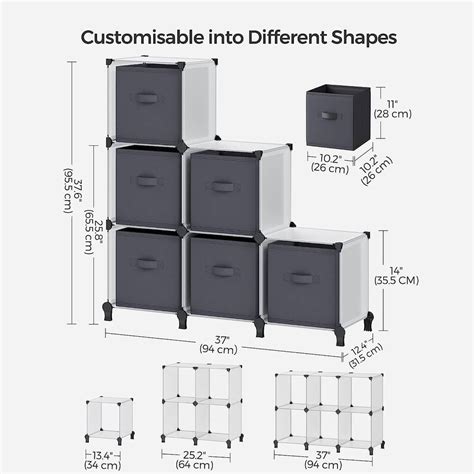 Six Cube Storage Unit Storage Boxes Bins Shelves By Momentum