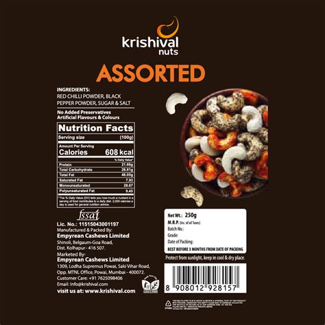 Buy Assorted Cashews 500g For Guilt Free Snacking Krishival