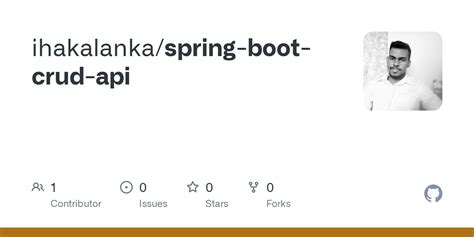 GitHub Ihakalanka Spring Boot Crud Api