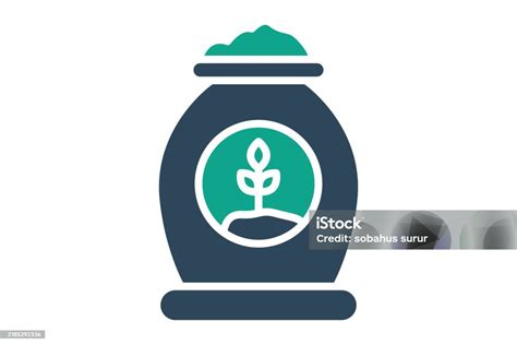 비료 아이콘입니다 단색 아이콘 스타일입니다 정원 가꾸기와 관련된 아이콘입니다 원예 도구 요소 벡터 일러스트 레이 션 흙에 대한 스톡 벡터 아트 및 기타 이미지 Istock