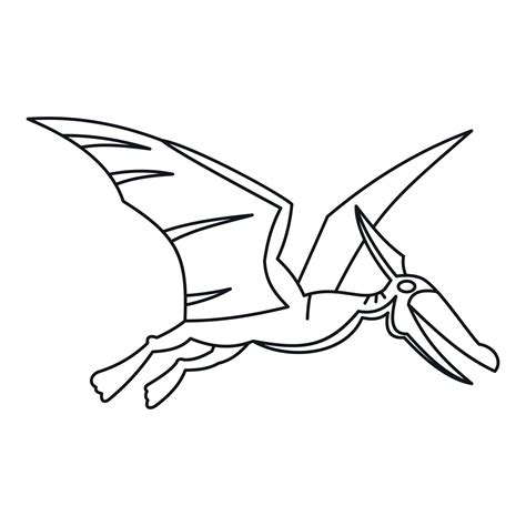 Winged Dinosaur Icon Outline Style 15211241 Vector Art At Vecteezy