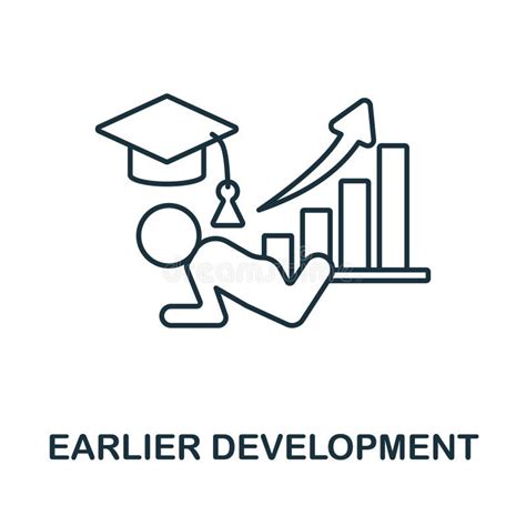 Earlier Development Line Icon Monochrome Simple Earlier Development Outline Icon For Templates