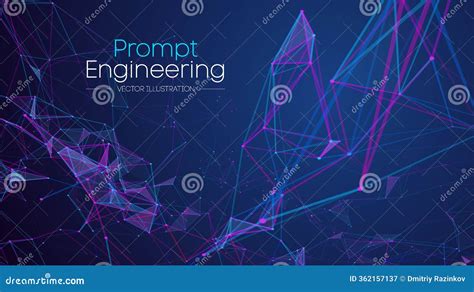 Prompt Engineering Ai And Data Visualization Cartoon Vector