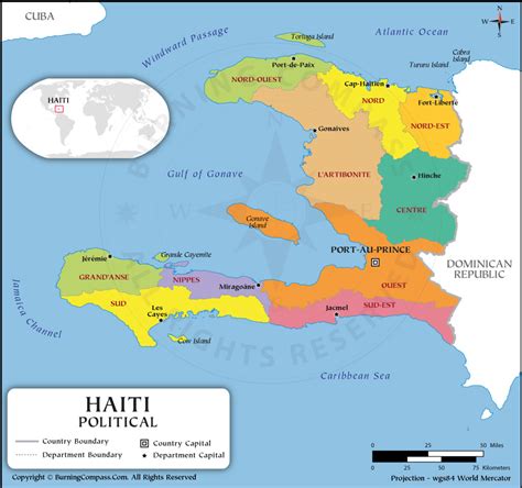 Haiti Department Map Haiti Political Map