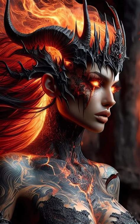 Tatuajes 3d Female Demons Dark Fantasy Artwork