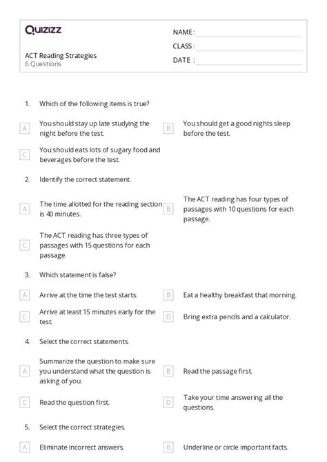 50 Reading Strategies Worksheets On Quizizz Free And Printable