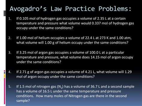 PPT Avogadros Law PowerPoint Presentation Free Download ID 1534299
