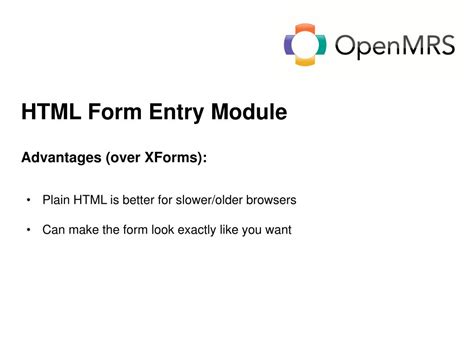 Ppt Improve The Html Form Entry Module Powerpoint Presentation Free Download Id5554011