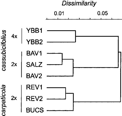 UPGMA Cluster Analysis Of Sexual Populations Based On Nei S Download Scientific Diagram