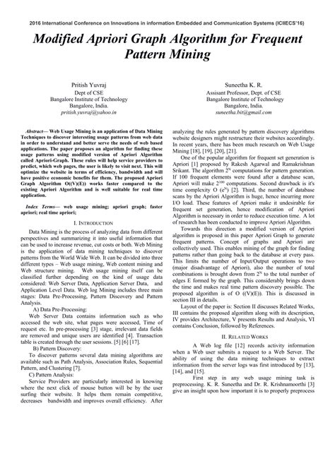 Pdf Modified Apriori Graph Algorithm For Frequent Pattern Mining