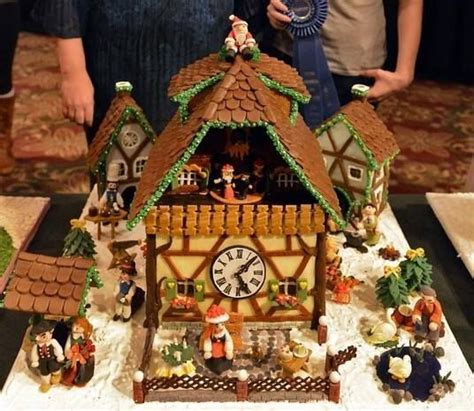 Gingerbread House Clock Gingerbread House Christmas Gingerbread House House Cake
