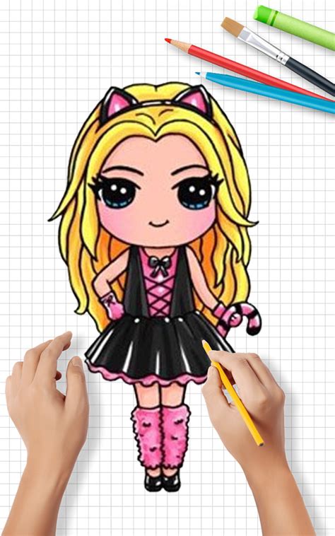 How To Draw Cute Girls Drawing Girl Step By Step For Android Download