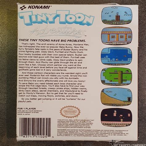 Famicom Tiny Toon 4 In 1 L Famicom Suomen Retropelitarvike