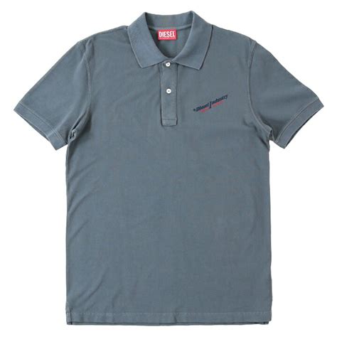 【楽天市場】 Diesel ディーゼル メンズ ロゴプリント 鹿の子 半袖ポロシャツ【t Smith Ind】【サイズs】【グレー】die M T F4 301 《メーカー希望小売価格
