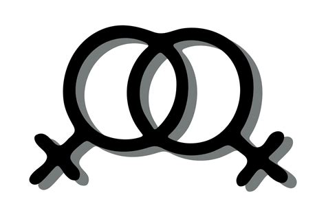Hand Drawn Lesbian Gender Identity Icon Symbol Used To Represent Sex