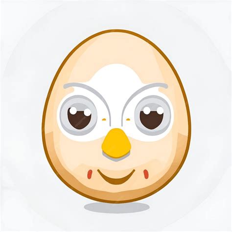 Premium Vector Cute Flat Cartoon Egg Face Illustration Vector