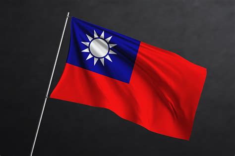 3d 흔들리는 깃발 디자인 검은 배경에 대만 국기입니다 3차원 형태에 대한 스톡 사진 및 기타 이미지 3차원 형태 개념 개념과 주제 Istock