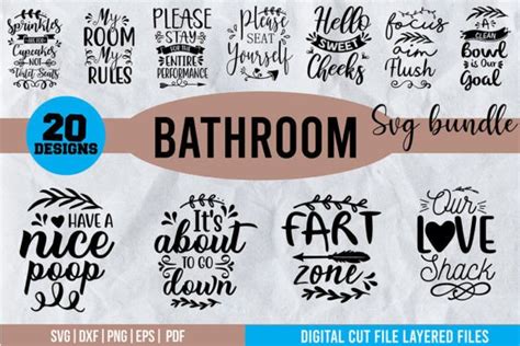 Bathroom Svg Bundle Graphic By Svgwow760 · Creative Fabrica