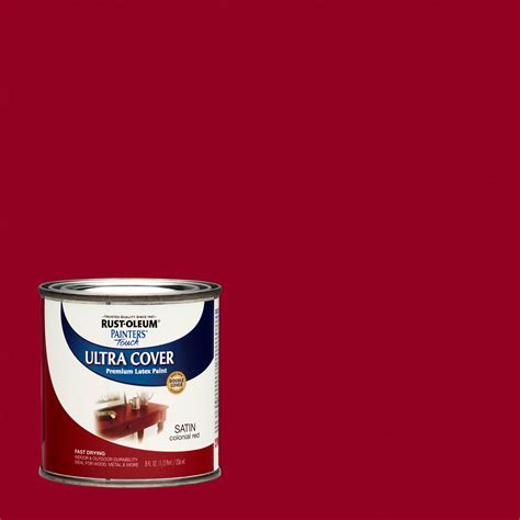 Colonial Red Rust Oleum Painter S Touch Ultra Cover Satin Half Pint Walmart Com