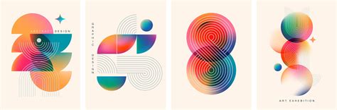 추상 기하학적 선형 배경 디자인 컬렉션입니다 바우하우스 모던 디자인 인쇄용 포스터 배너 템플릿 컨셉 디자인 패턴에 대한 스톡 벡터 아트 및 기타 이미지 Istock