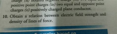 Positive Point Charges Iv Two Equal And Opposite Point Charges V Posi