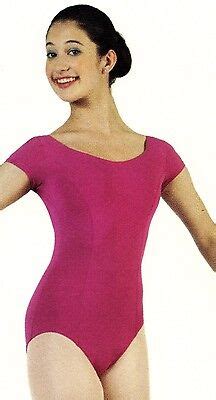 Nwt Capezio Mc400 Cap Sleeve V Back Princess Seamed Leotard Mulberry
