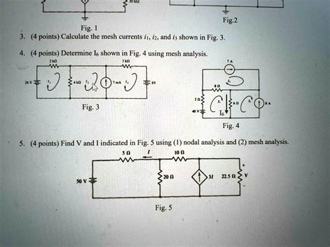 30 fig 2 fig 1 3 4 points calculate the mesh currents i1 i2