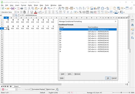 Inconsistent Conditional Formatting Using Formula English Ask Libreoffice