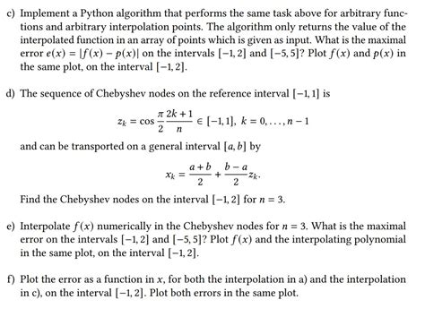 Solved Problem 2 Polynomial Interpolation J A Compute