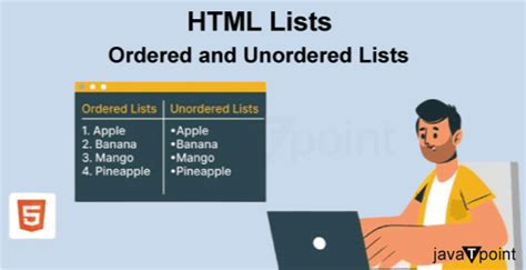 Ordered Vs Unordered List In Html Tpoint Tech
