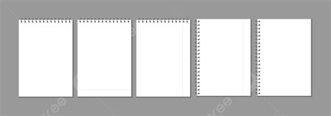 Notepad Sheets For Notesa Collection Of Realistic Isolated White Blanks