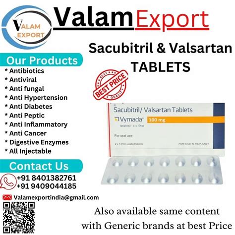Sacubitril And Valsartan Tablet 100 Mg At ₹ 834 Stripe Vymada Tablet In Surat Id 2854578575497